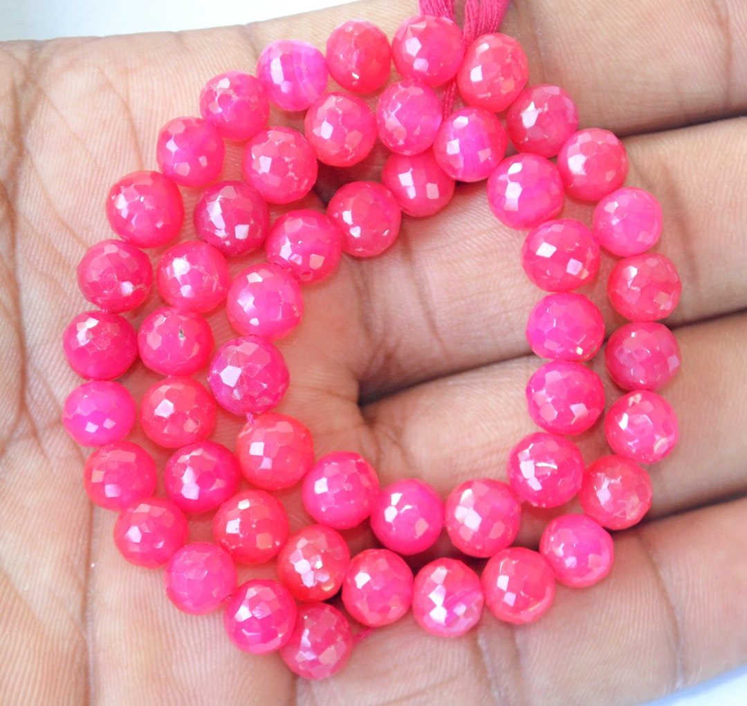 Pink Quartz, Gemstone Round, Briolettes Quartz, 7 Mm, 13 Inch Strand ...