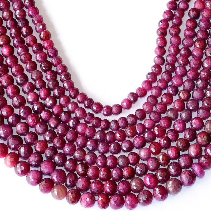 Natural Ruby Beads - Etsy