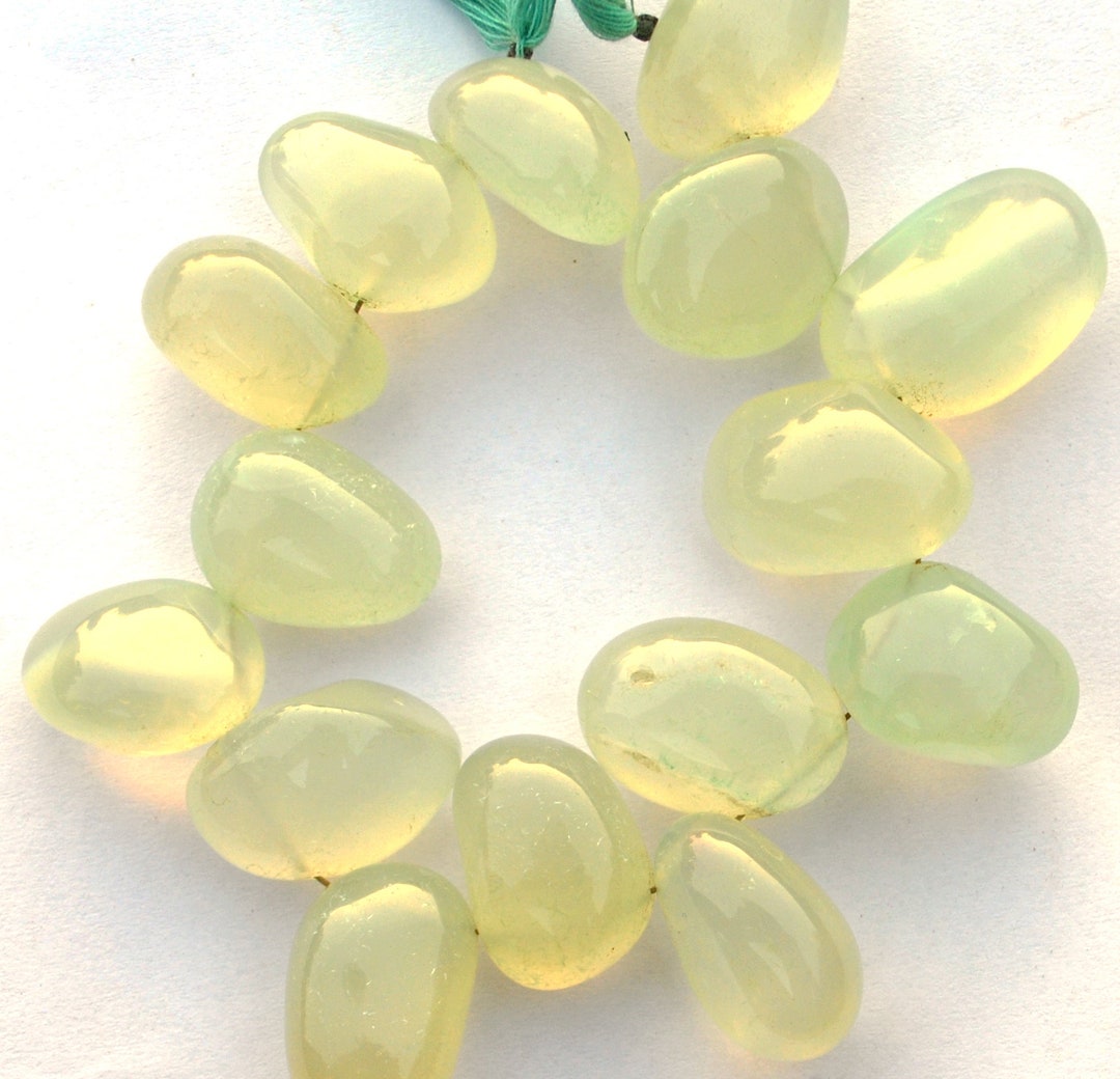 Natural Mini White Chalcedony, Gemstone Beads, Tumbled Beads, 15 Pices ...