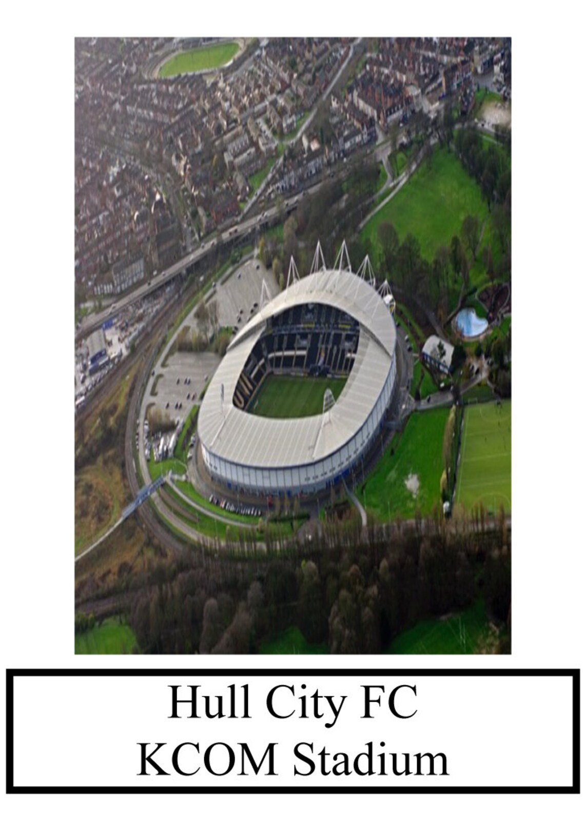 Hull City FC Stadium Aerial Perspective The Tigers KCOM | Etsy