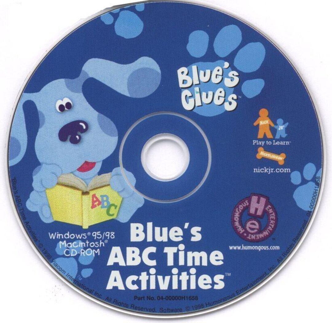 Blue's Clues Blue's ABC Time Activities Microsoft Windows PC CD - Etsy