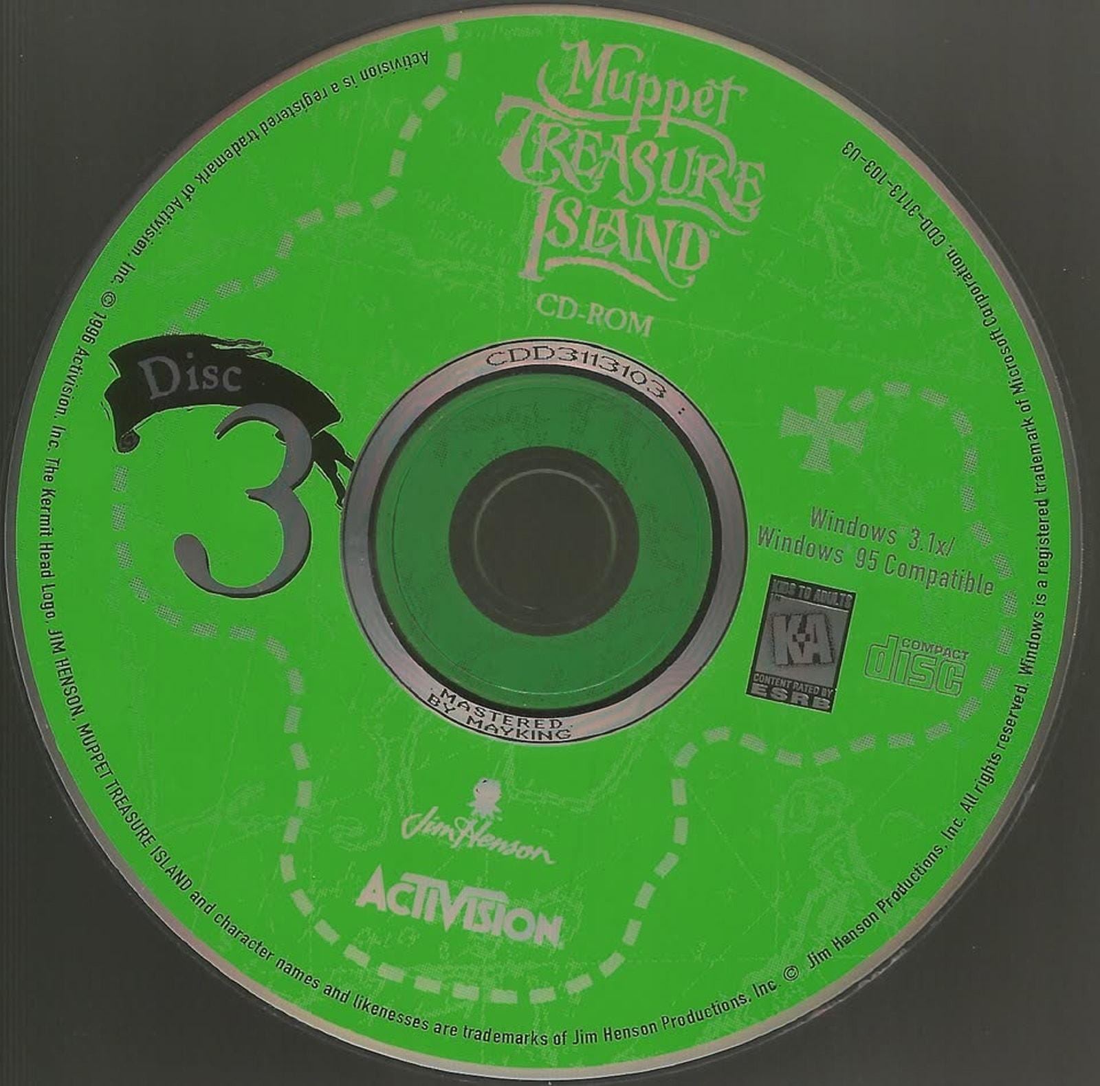 Muppet Treasure Island Disc 3 Microsoft Windows PC CD - Etsy