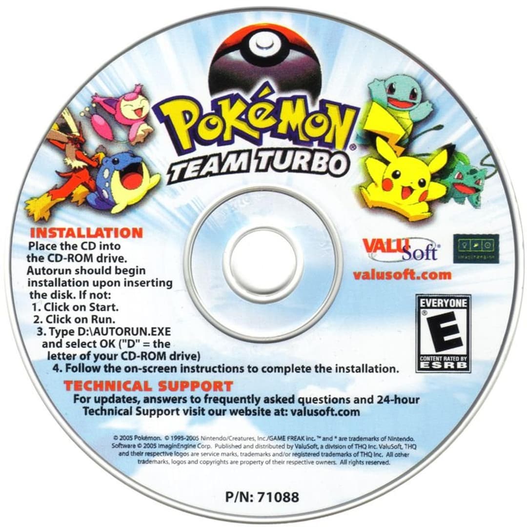 Pokemon Team Turbo Microsoft Windows PC CD - Etsy