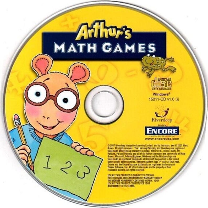Arthur's Math Games Microsoft Windows PC CD - Etsy