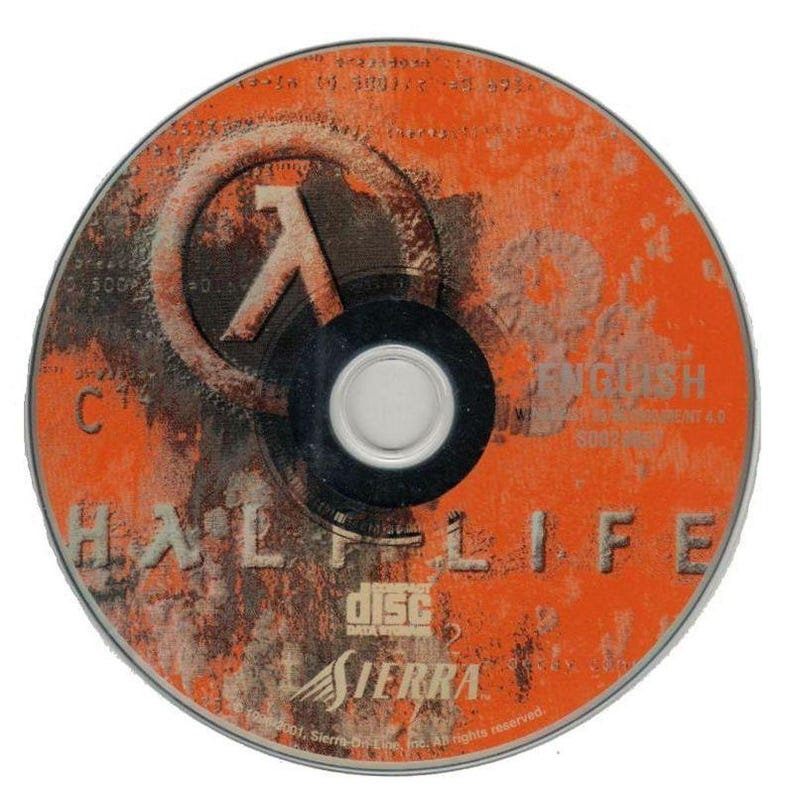 Half-life 1 1998 Microsoft Windows PC CD Valve Sierra Halflife Half ...