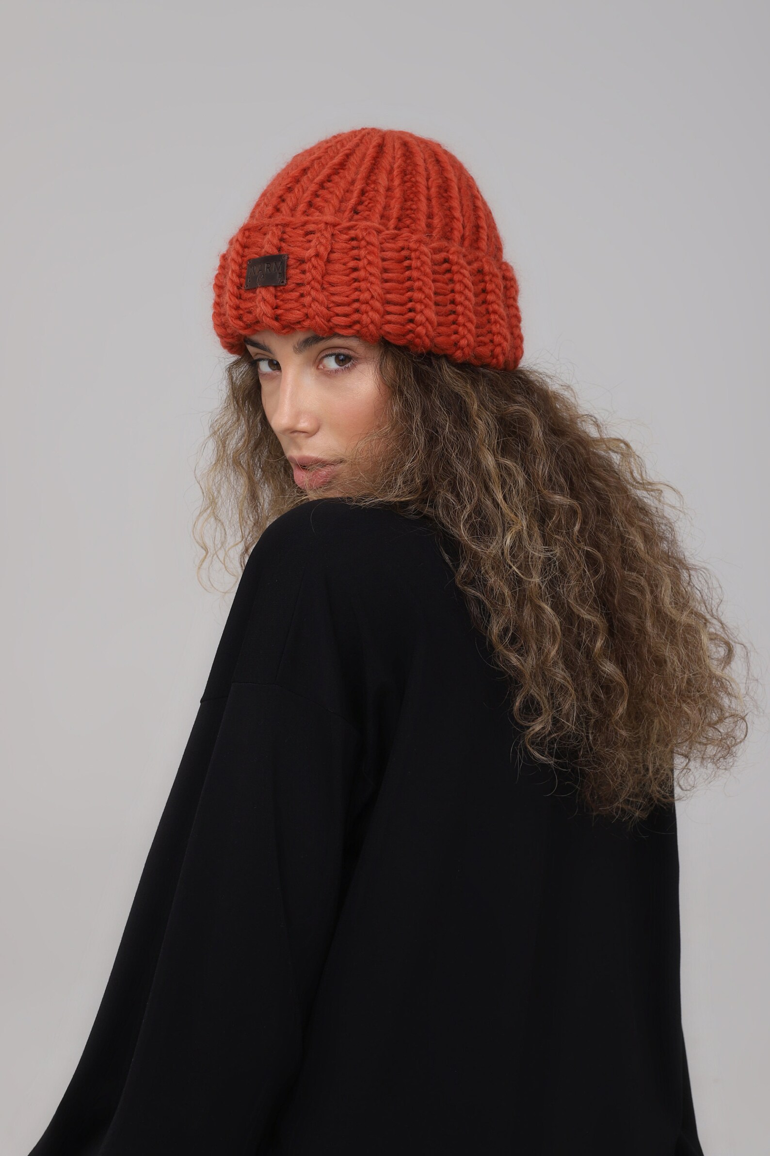 Burnt Orange Wool Knit Hat Women - Etsy