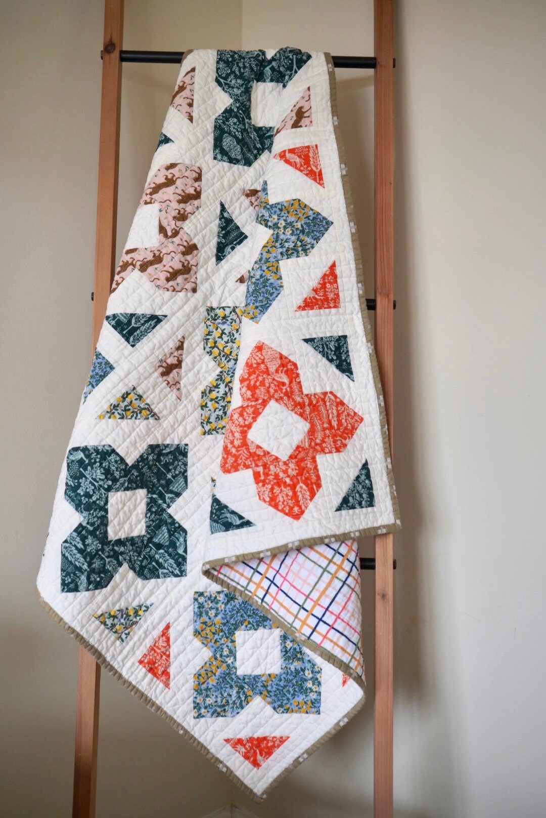 Luminaries Baby Quilt/ Lap Size Quilt Handmade 100% Cotton Quilt-modern ...