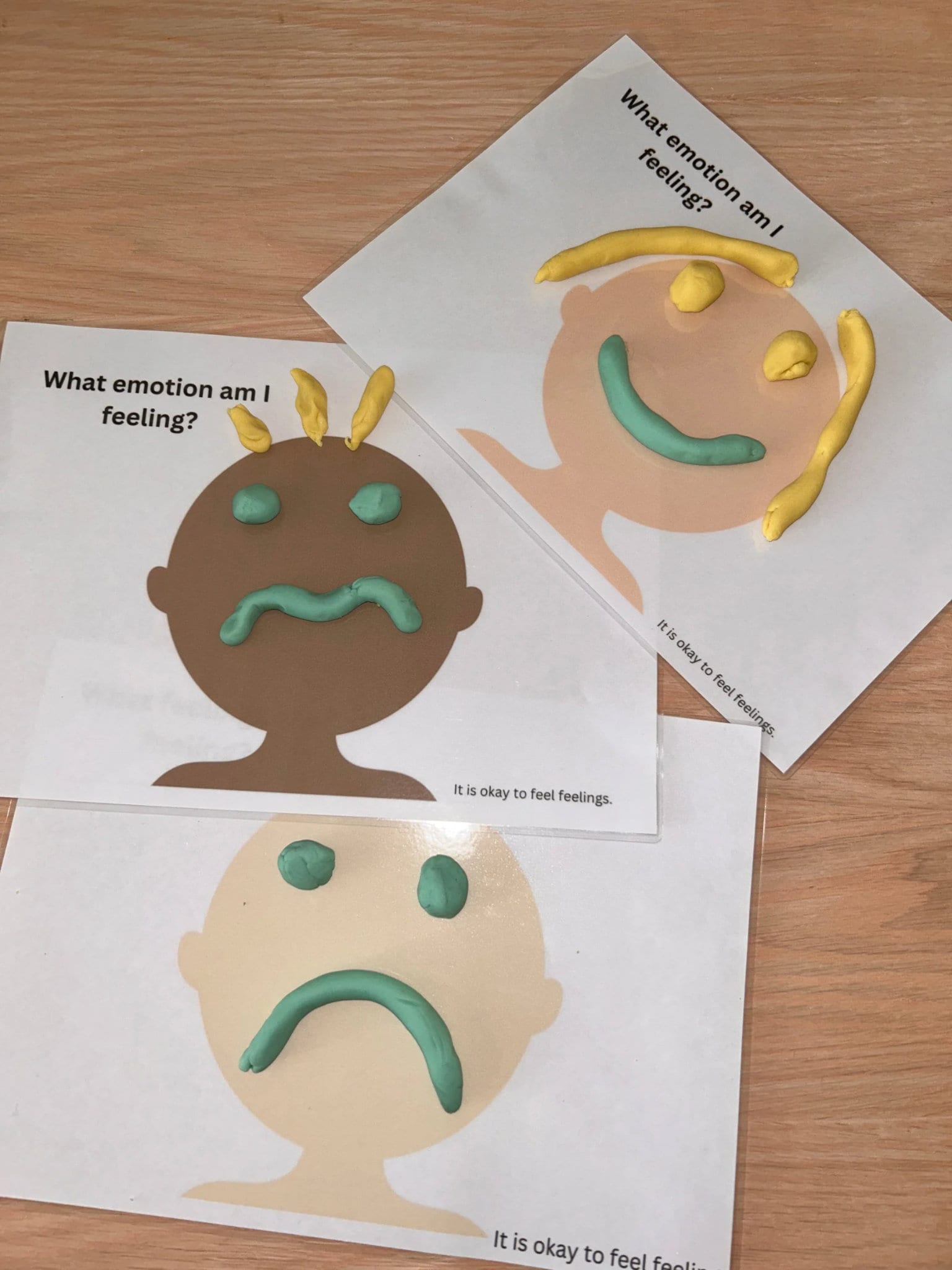 My Emotions Playdough Mats - Etsy