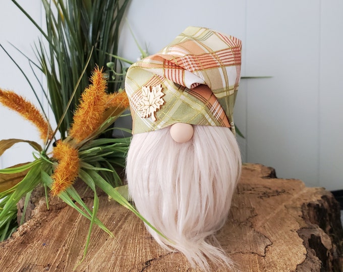 Earthy Plaid Female Gnome Fall Gnome, Garden Gnomes, Forest Gnome ...