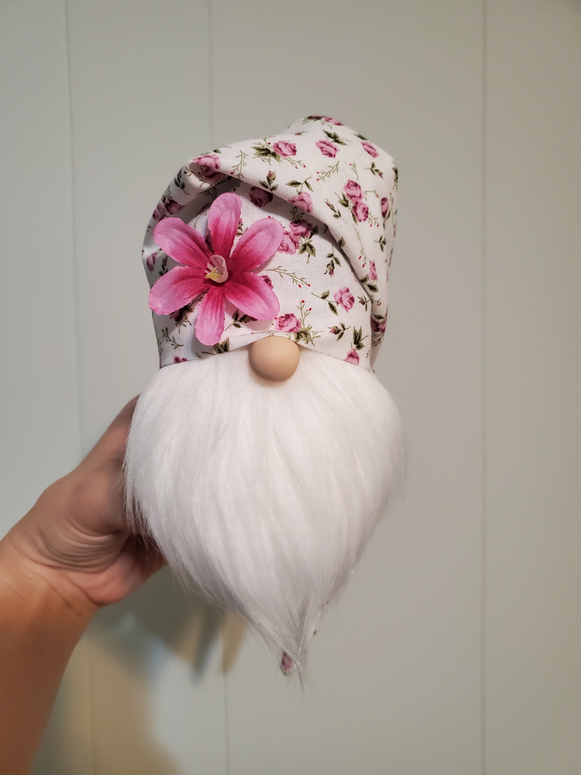 New Spring Flower Gnome Pink and Purple Gnome Flower Gnome - Etsy