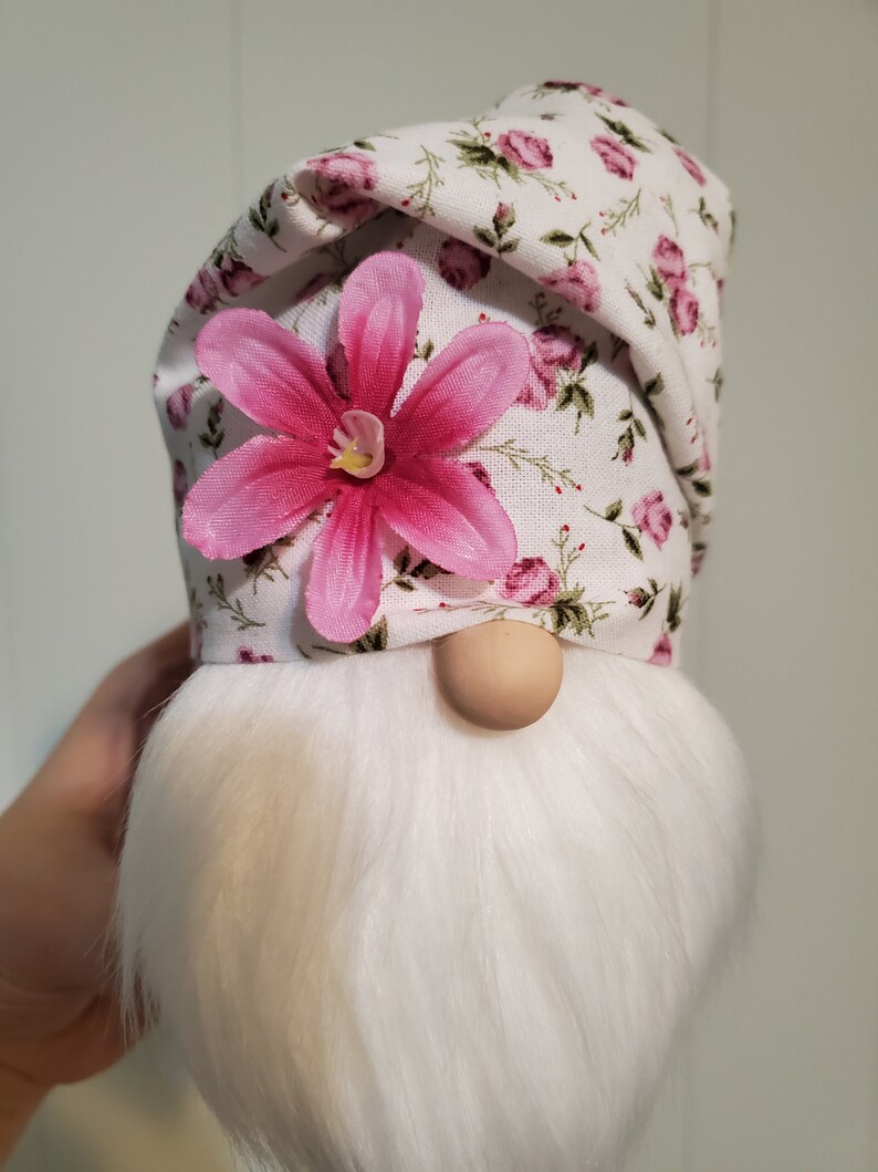 New Spring Flower Gnome Pink and Purple Gnome Flower Gnome - Etsy