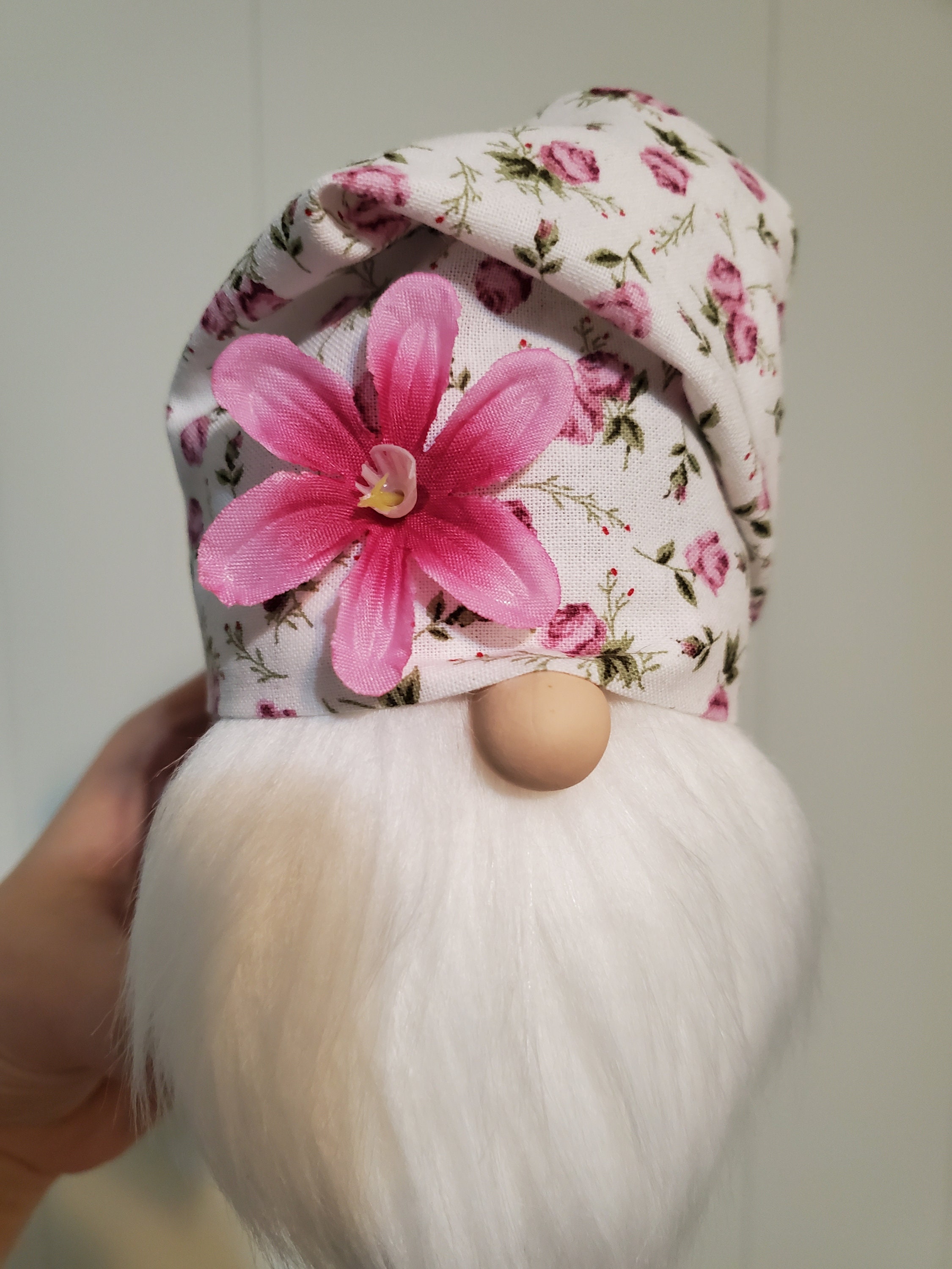 New Spring Flower Gnome Pink and Purple Gnome Flower Gnome - Etsy