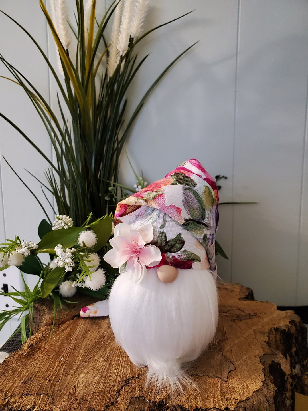 New! Spring Flower Gnome , Pink and Purple Gnome, Flower Gnome,spring ...