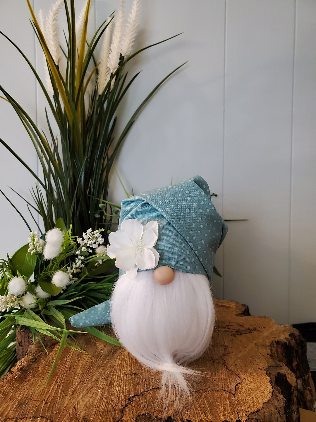 Spring Flower Gnome, Blue Gnome, Spring Gnome, Farmhouse Gnome, Summer ...