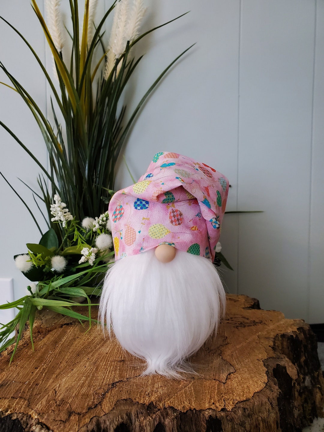 New! Happy Birthday Gnome, Pink Gnome , Spring Gnome, Celebration Gnome ...