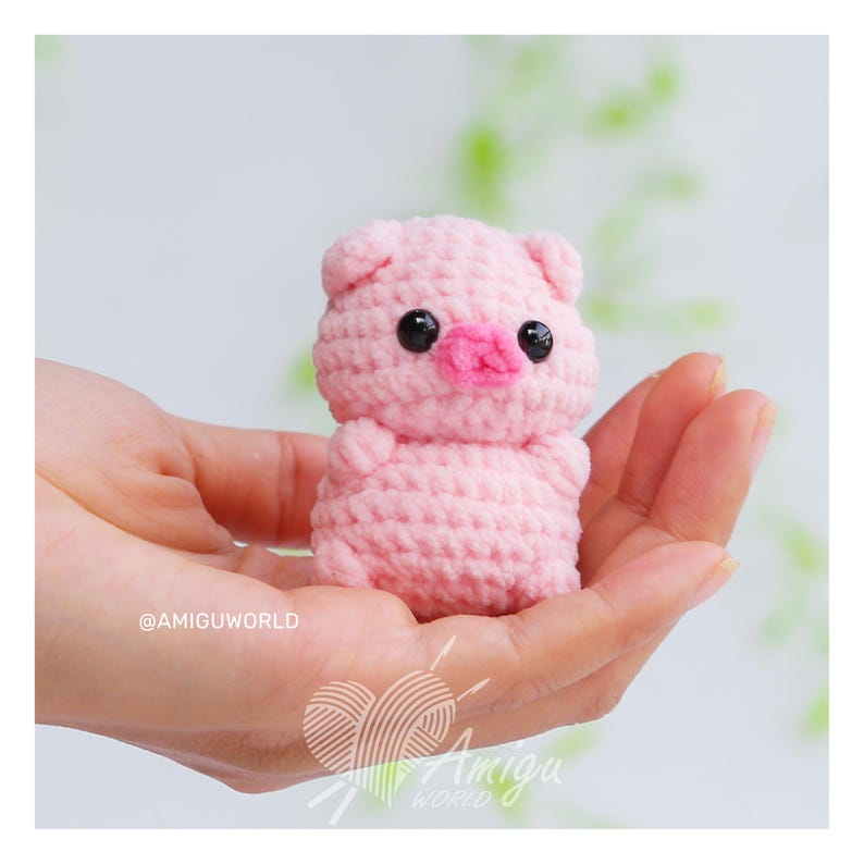 No-sew Pig Crochet Pattern | Cute Pig Toy | Easy PDF | Beginner ...