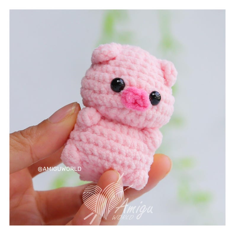 No-sew Pig Crochet Pattern | Cute Pig Toy | Easy PDF | Beginner ...