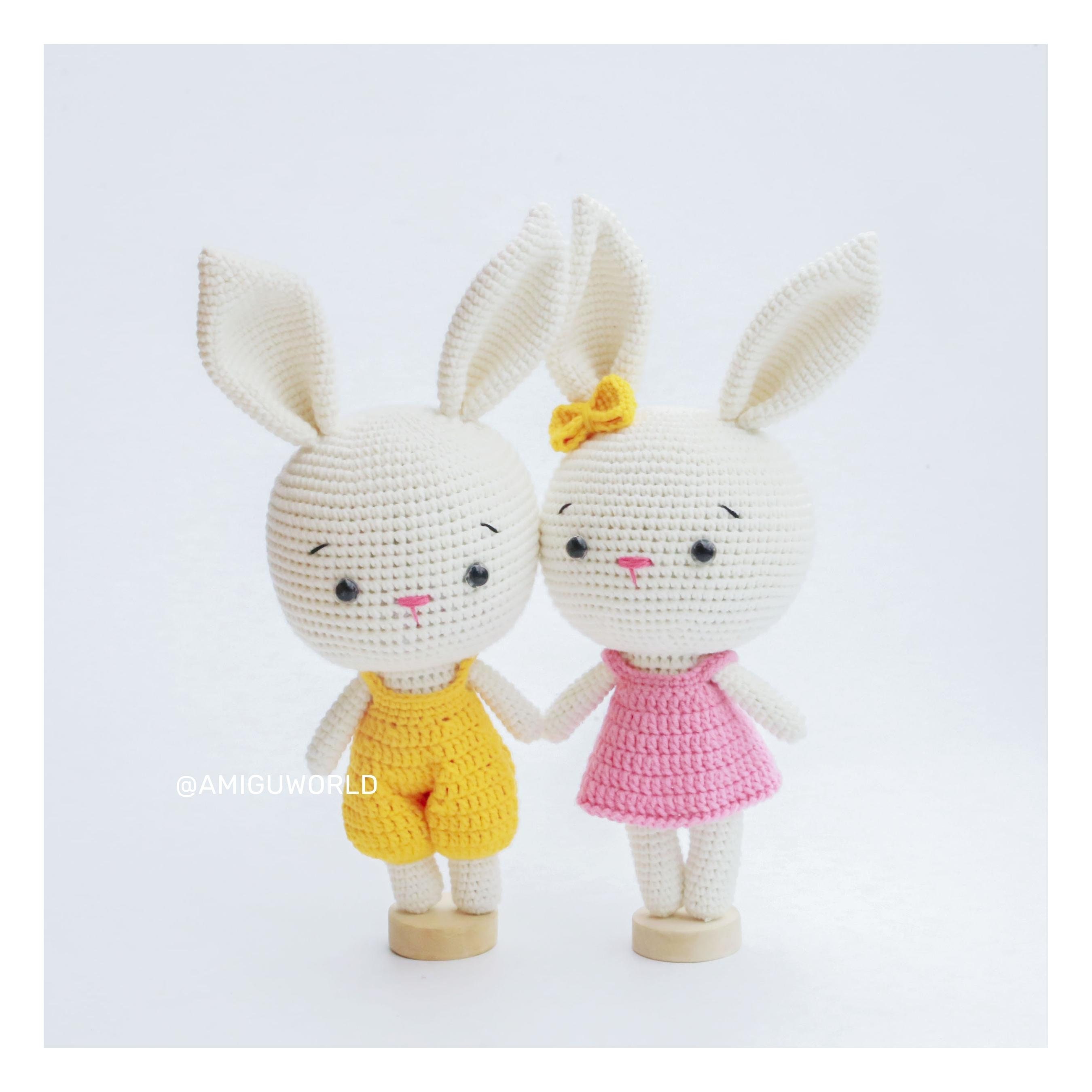 Rabbit in Overalls Crochet PATTERN Amigurumi Amigurumi | Etsy