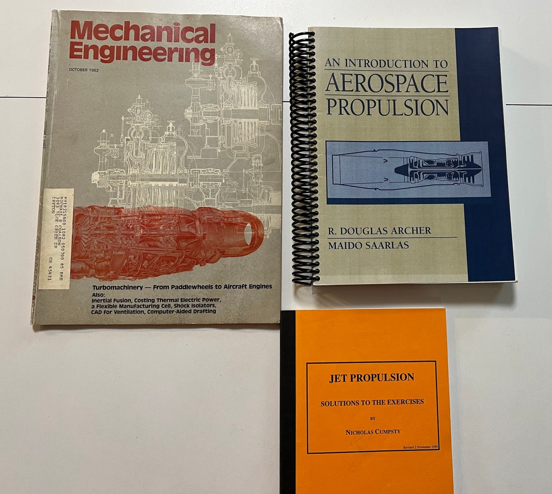 Lot of 3 Aeronautical Books 1. Mechanical Engineering-turbo Machinery,2 ...