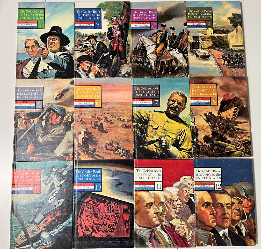 Complete Set Vintage History Books the Golden Book History of the ...