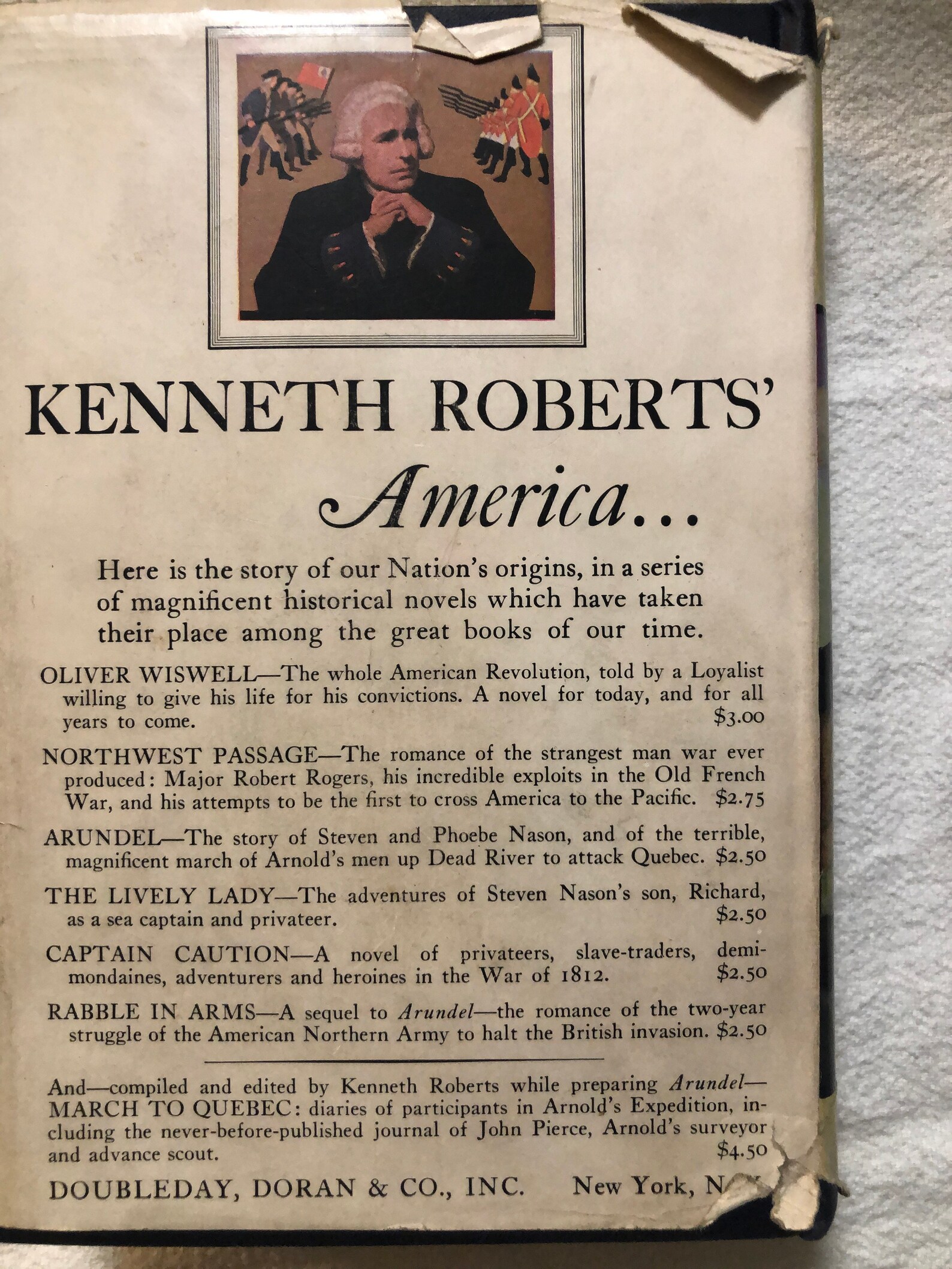 Vintage Book arundel Kenneth Roberts America's - Etsy