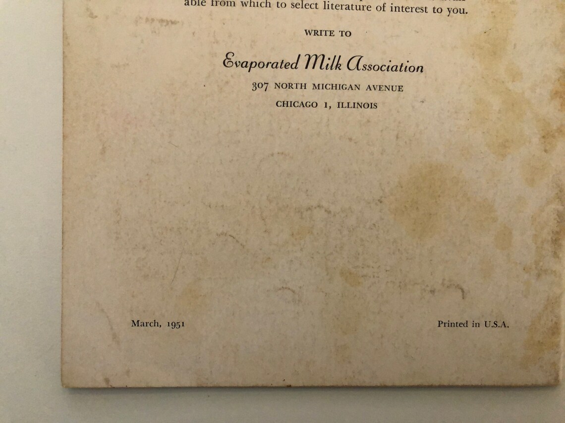 Vintage Cookbook Why Evaporated Milk Etsy