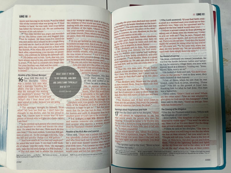 NLT Jesus Centered Bible Turquoise in Soft Leather Bound an - Etsy