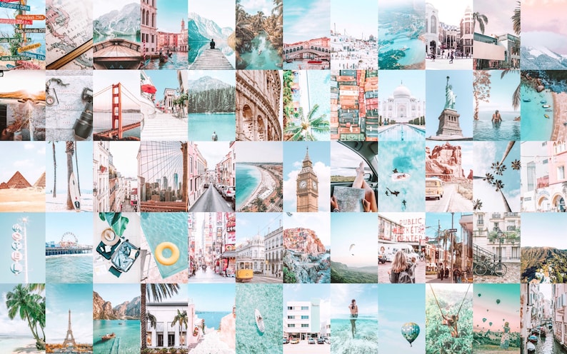 Travel Photo Collage Kit 75PCS - Etsy