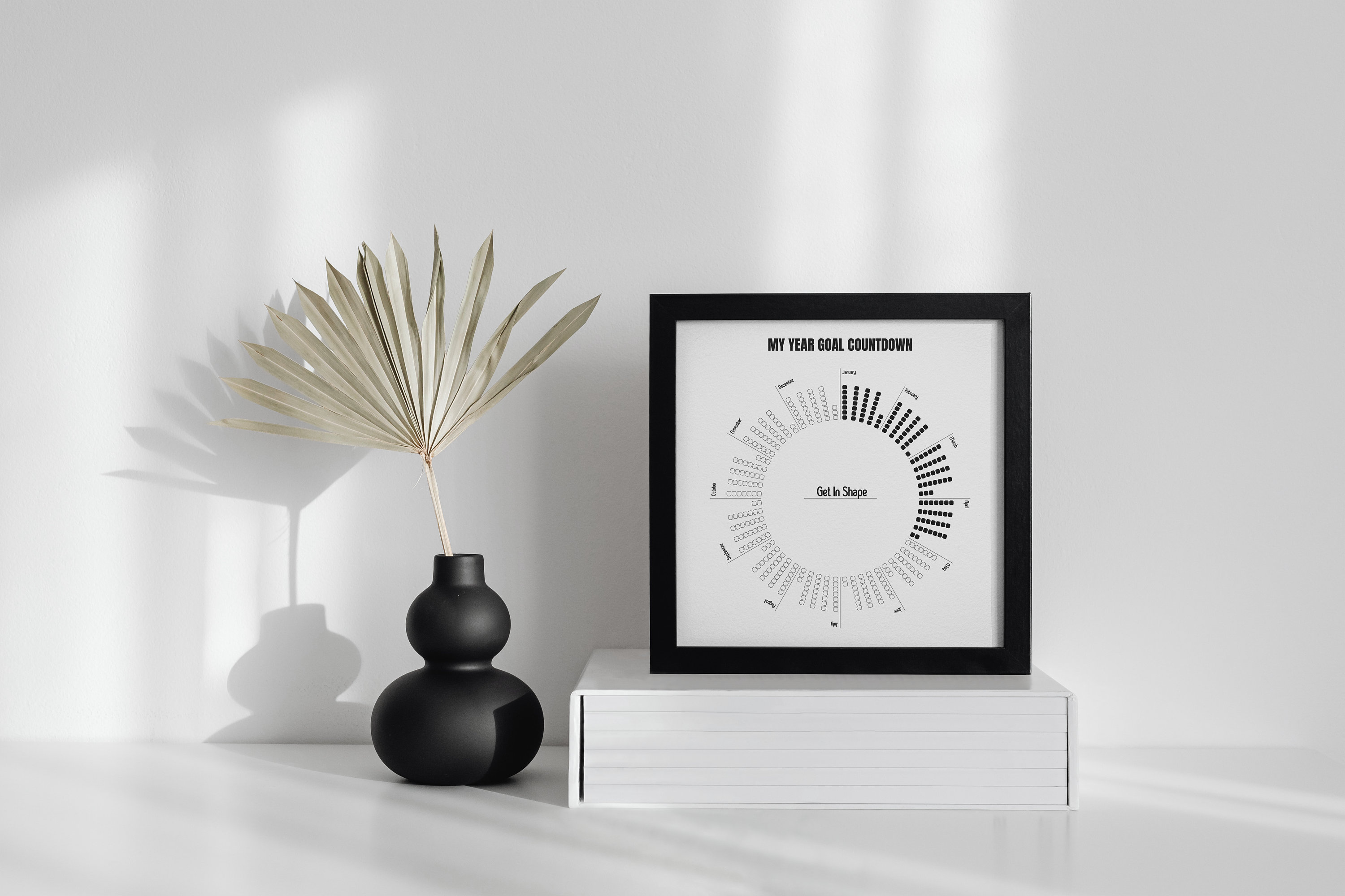 My Year Goal Countdown ,1 Year Goal Chart Get in Shape, Habit Tracker ...