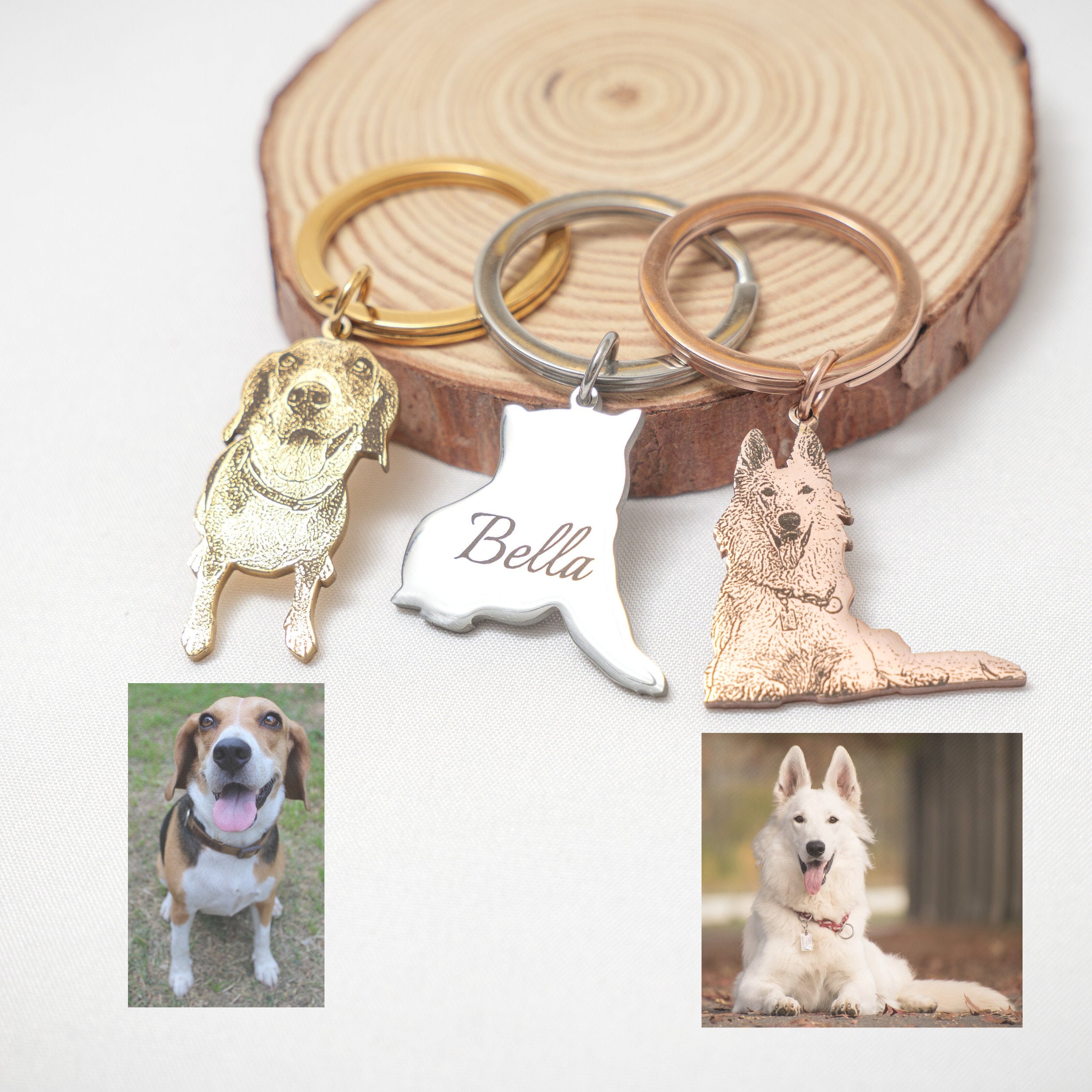 Your Dog Photo Keychain • Picture Keychain • Actual Dog Keychain ...