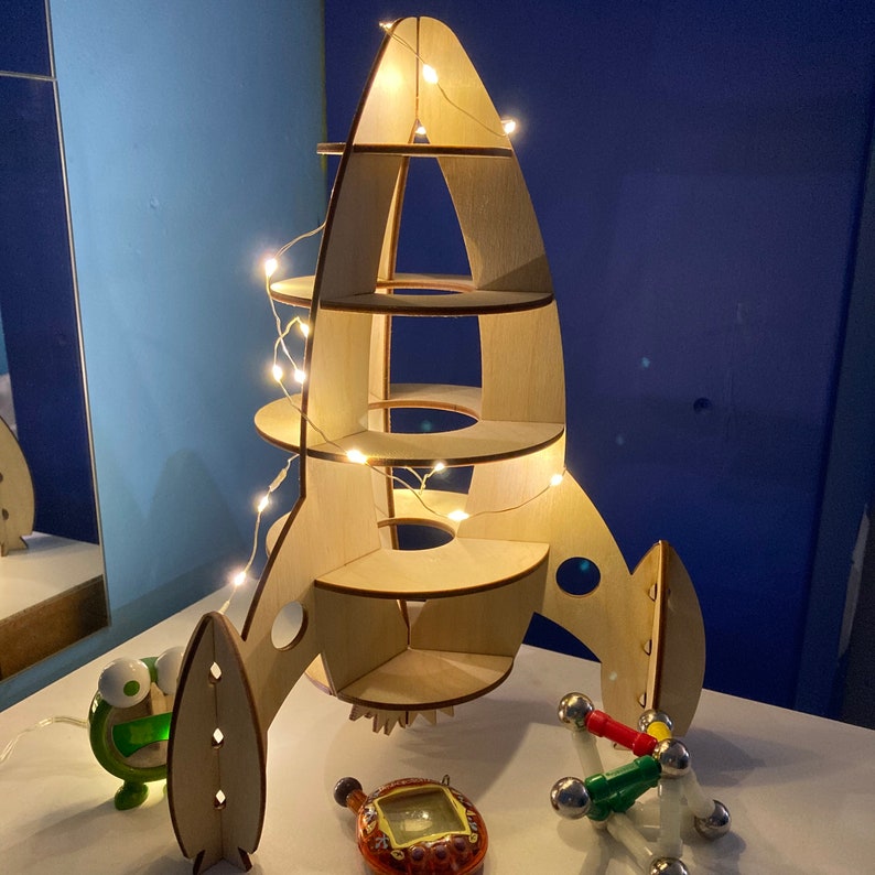 Rocket Display Unit / Kids Rocket Mini Shelf / Wooden Rocket - Etsy UK