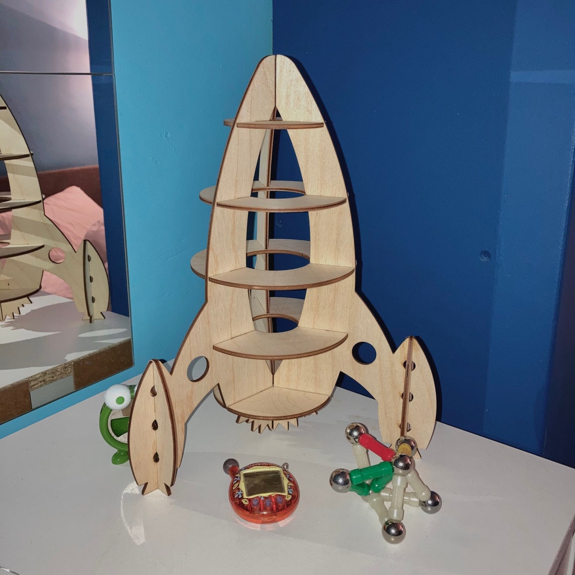 Rocket Display Unit / Kids Rocket Mini Shelf / Wooden Rocket - Etsy UK