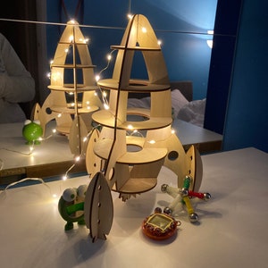 Rocket Display Unit / Kids Rocket Mini Shelf / Wooden Rocket - Etsy UK