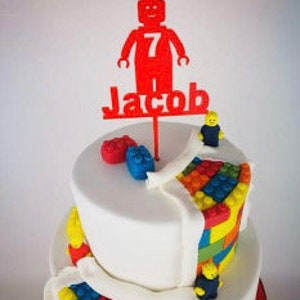 Lego Man Cake Topper/cake Topper for Lego Fan/personalised Lego ...