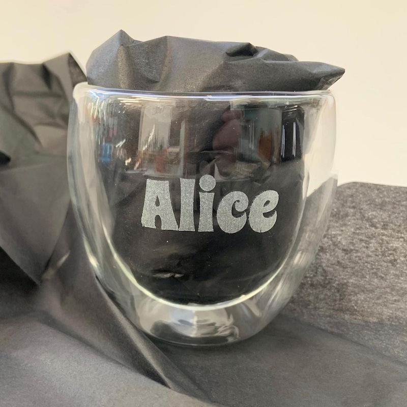 Glass Cups With Writing - Etsy UK