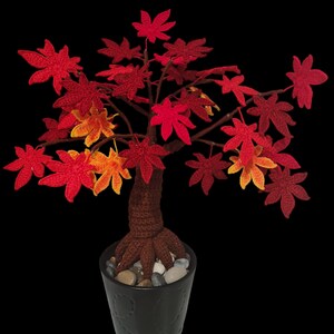 Easy Crochet Maple Tree Bonsai Pattern PDF | DIY Crochet Bonsai Decor ...