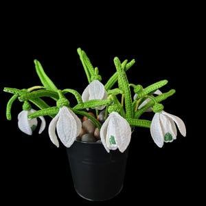 Easy Crochet Snowdrop Flower Pattern PDF | DIY Crochet Floral Decor ...