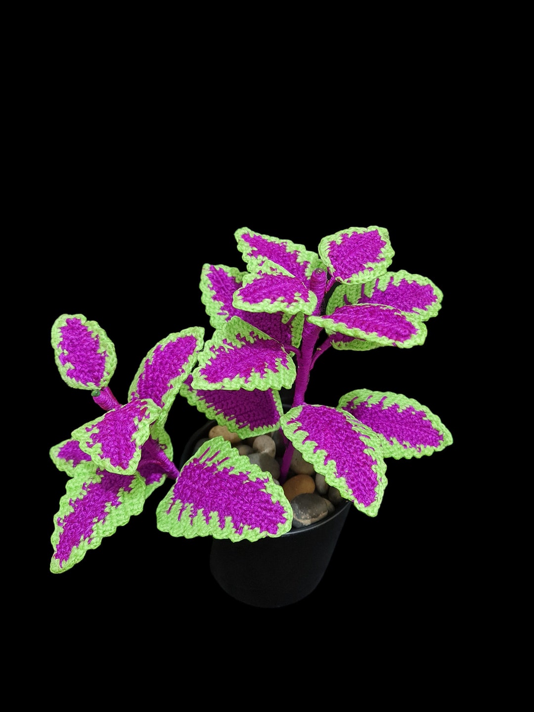 Easy Crochet Coleus Plant Pattern PDF | DIY Crochet Leaf Decor With ...