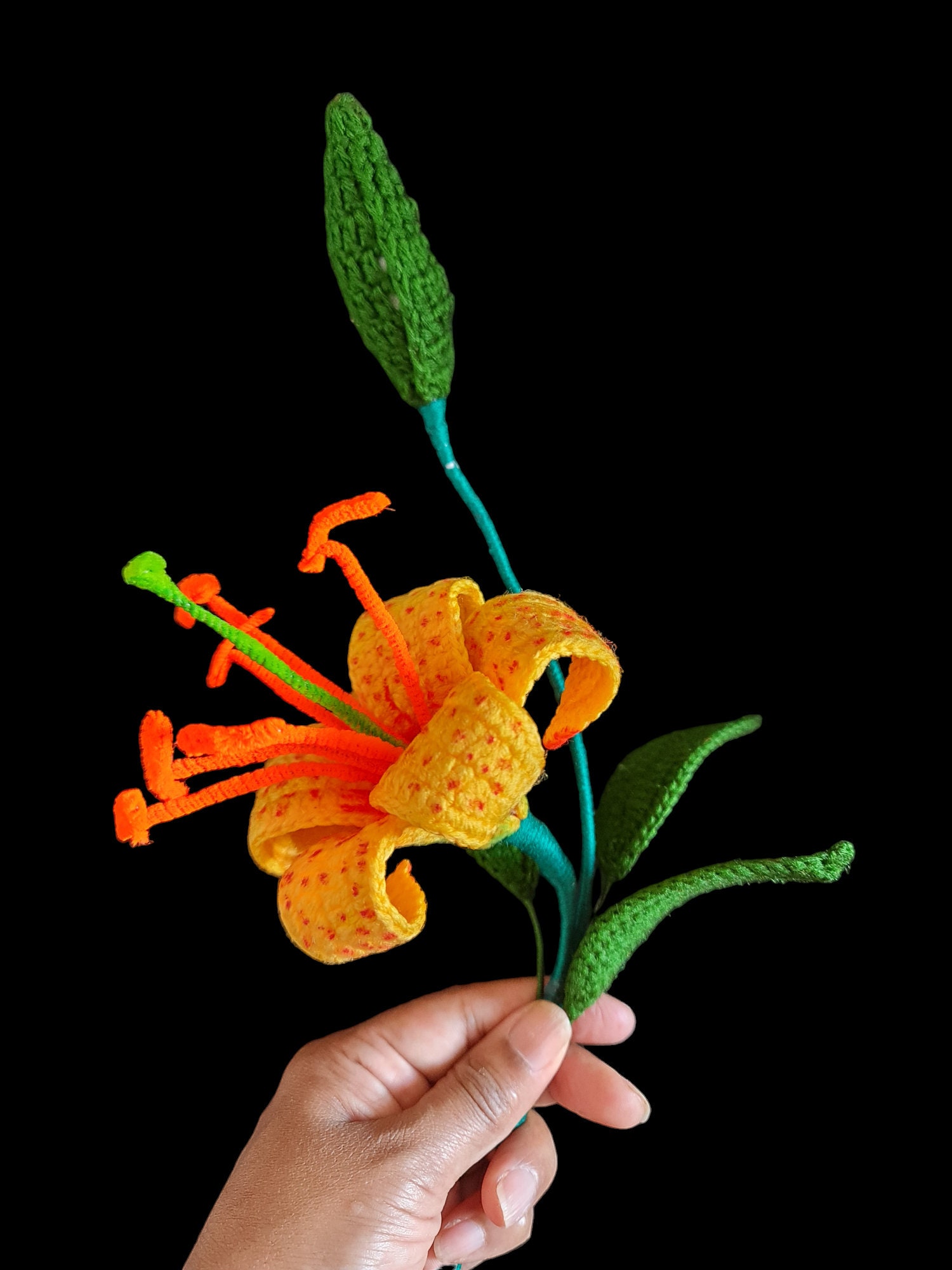 Easy Crochet Tiger Lily Flower Pattern | DIY Floral Decor (PDF Pattern ...