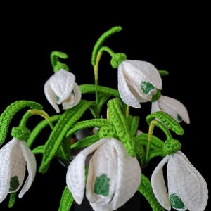 Easy Crochet Snowdrop Flower Pattern PDF | DIY Crochet Floral Decor ...