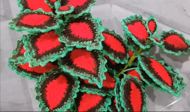 Easy Crochet Coleus Plant Pattern | DIY Leaf Decor (PDF Pattern) - Etsy