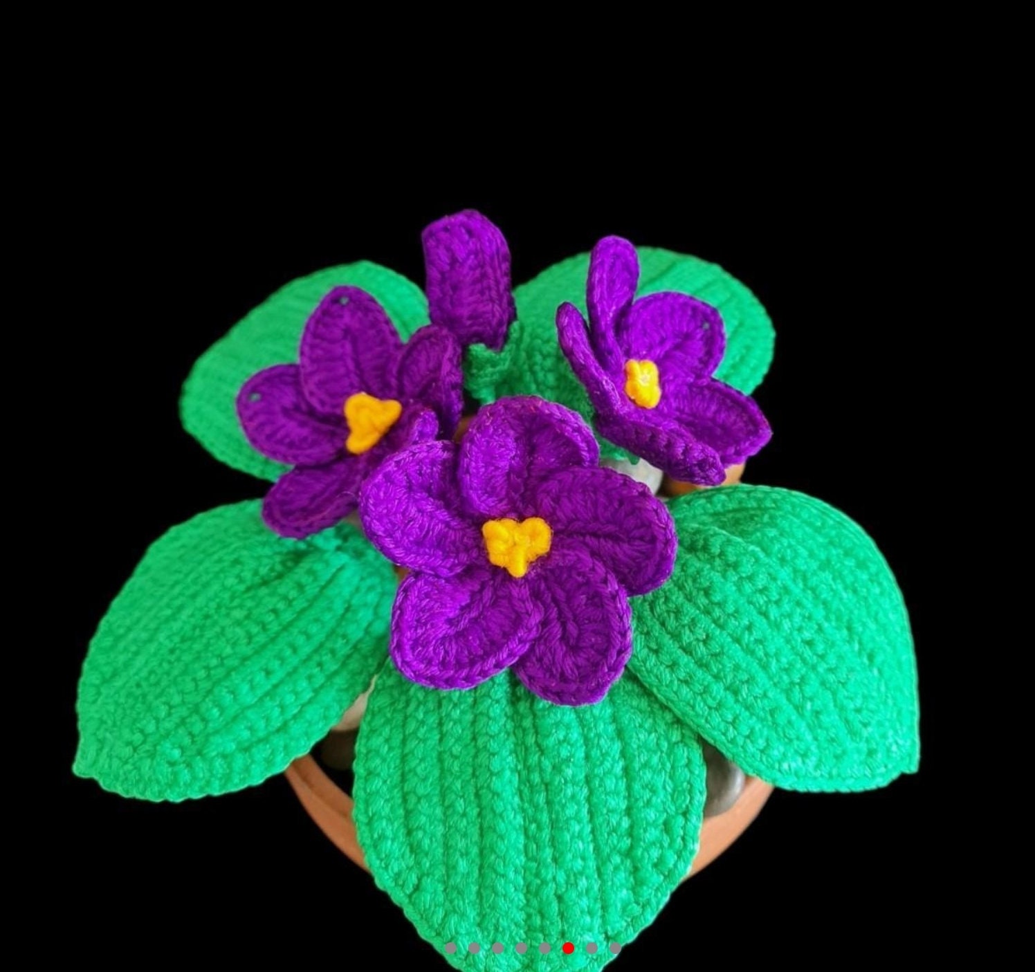 Easy Crochet African Violets Flower Pattern PDF DIY Crochet Floral ...