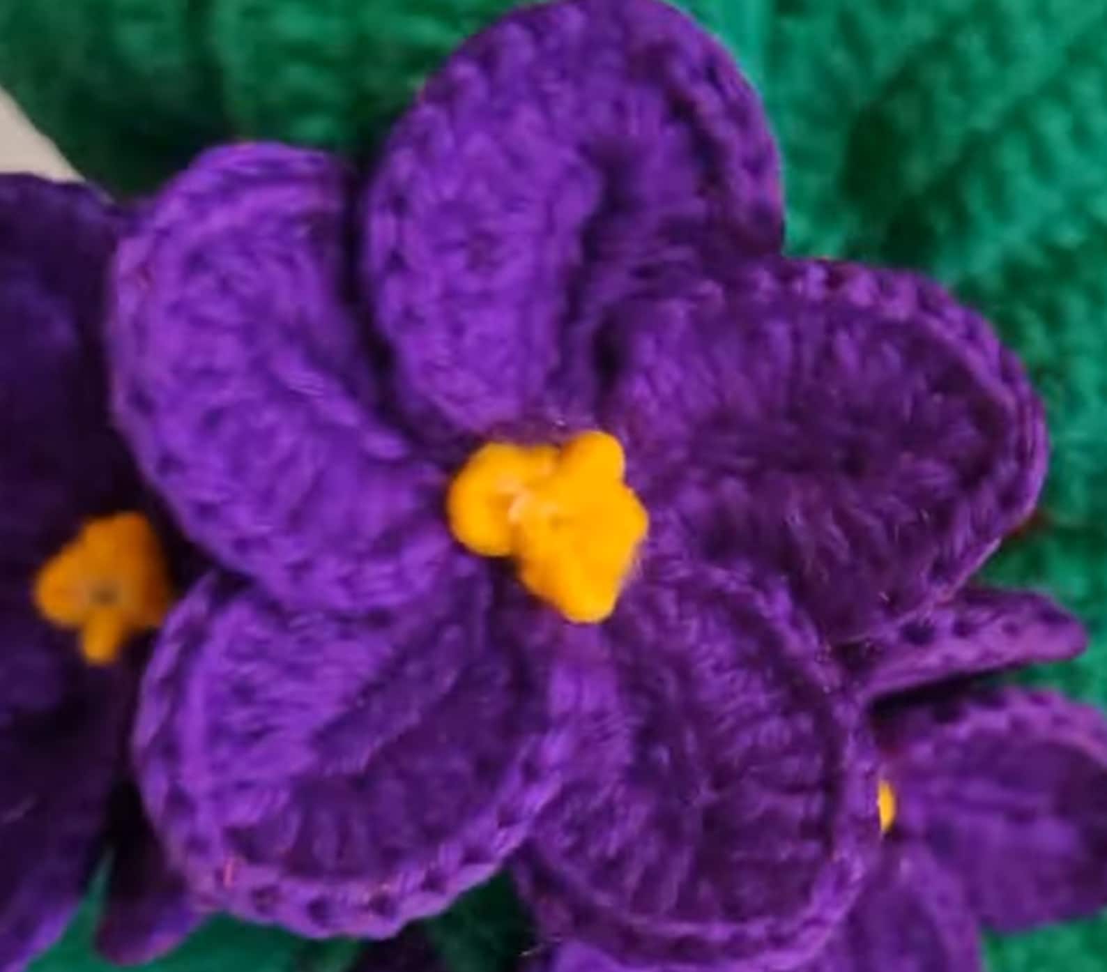 Easy Crochet African Violets Flower Pattern PDF DIY Crochet Floral ...