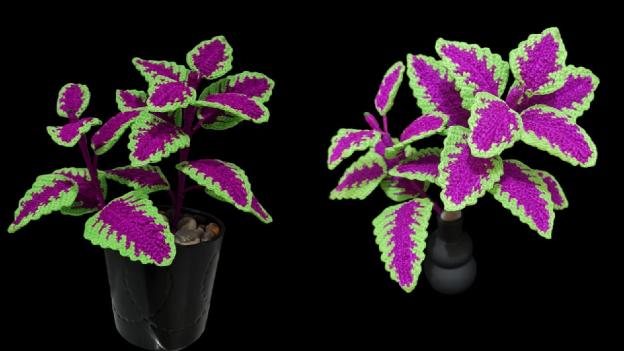 Easy Crochet Coleus Plant Pattern | DIY Leaf Decor (PDF Pattern) - Etsy