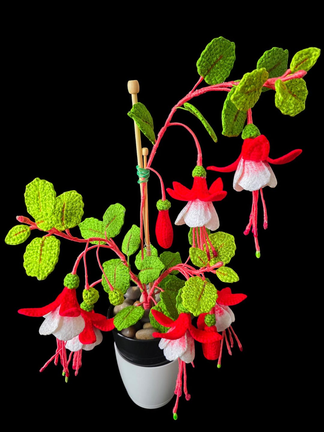 Easy Crochet Fuchsia Flower Pattern PDF | DIY Hanging Floral Decor ...