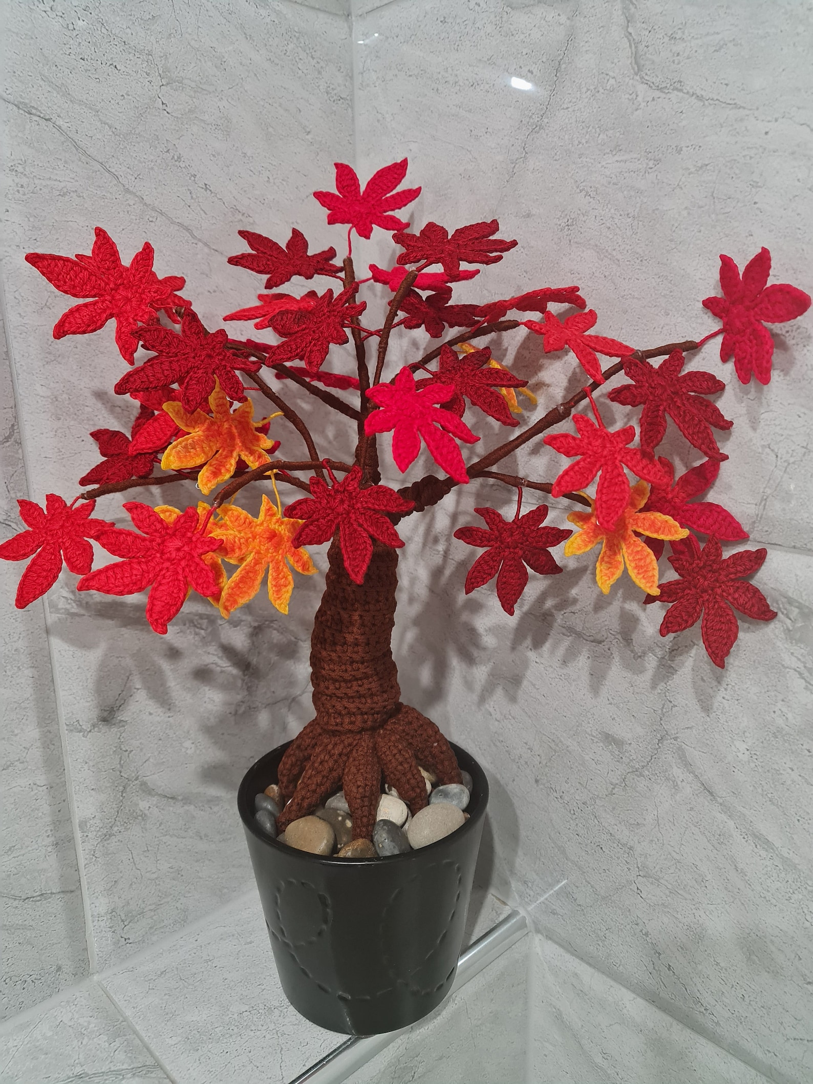 Easy Crochet Maple Tree Bonsai Pattern PDF | DIY Crochet Bonsai Decor ...
