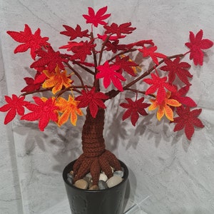Easy Crochet Maple Tree Bonsai Pattern PDF | DIY Crochet Bonsai Decor ...