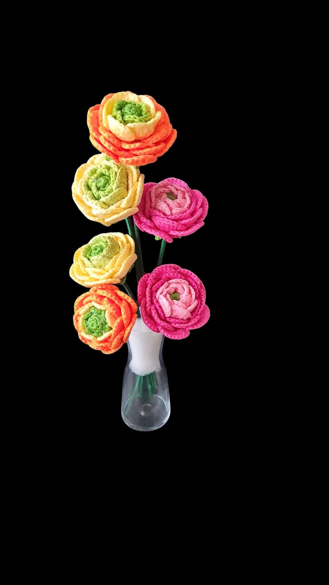 Easy Crochet Ranunculus Flower & Bulb Pattern PDF | DIY Crochet Floral ...