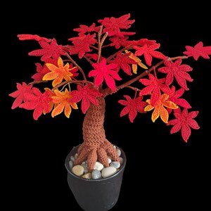 Easy Crochet Maple Tree Bonsai Pattern PDF | DIY Crochet Bonsai Decor ...