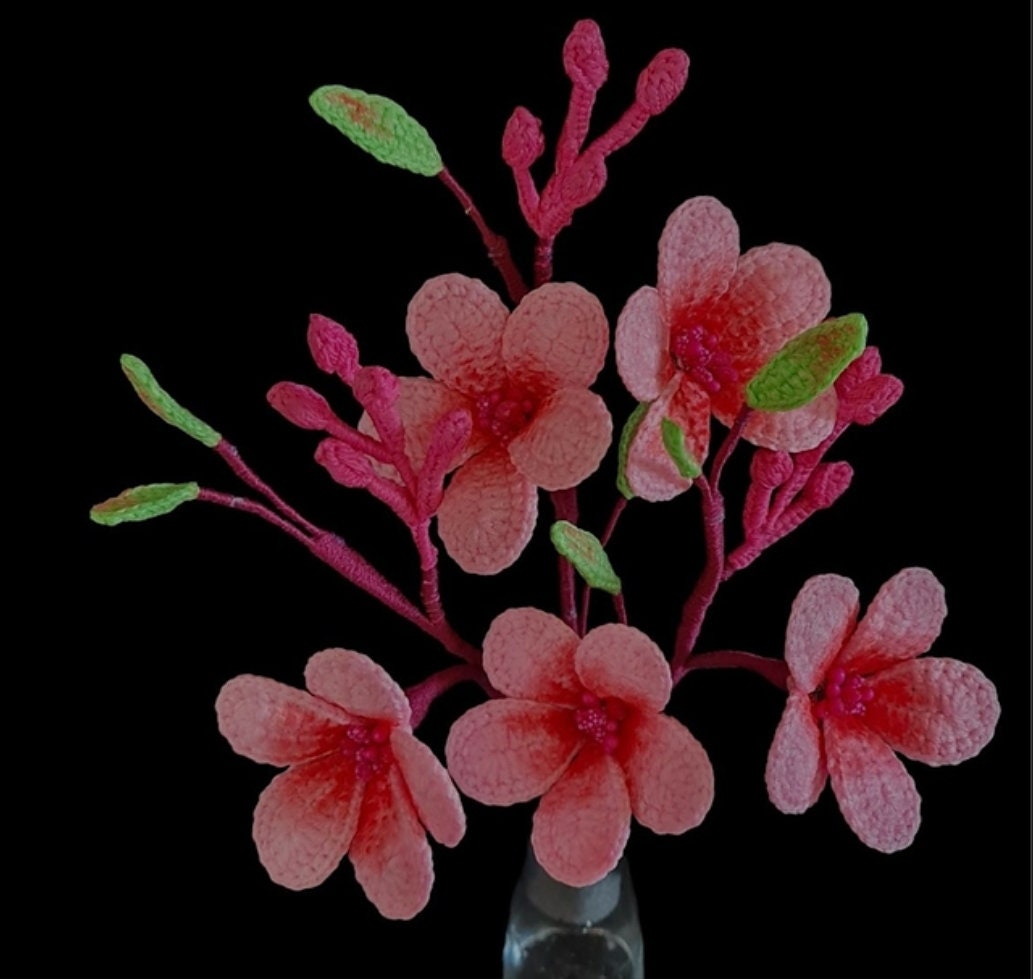 Easy Crochet Cherry Blossom Flower Pattern | DIY Floral Decor (PDF ...